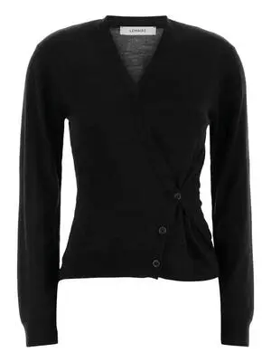 LEMAIRE Twisted V-neck Cardigan - Black