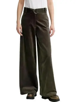 SESSUN Buckle-fastening Wide Leg Pants - Green
