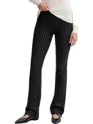 SESSUN Hediwalk Stripe-pattern Trousers - Black