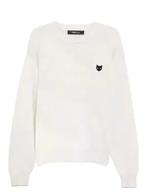 SONGZIO Panther-embroidered Sweater - Neutrals