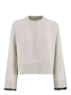 Brunello Cucinelli Cropped Sweater - Neutrals