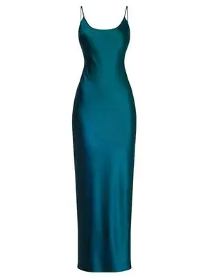 L'Agence Charmaine Spaghetti-strap Evening Gown - Blue
