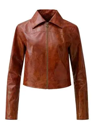REJINA PYO Rowan Faux-leather Jacket - Brown