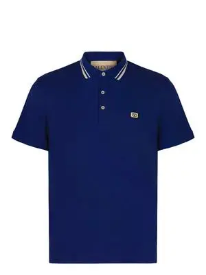 Valentino Garavani Logo-embroidered Polo Shirt - Blue