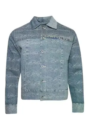 WHO DECIDES WAR BY EV BRAVADO Signature Trucker Jacket - Blue