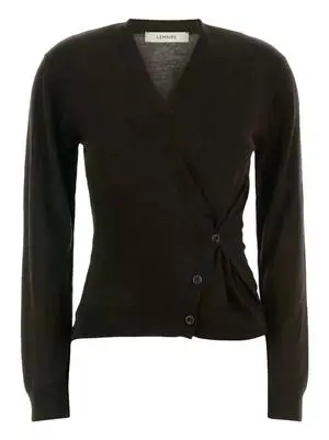 LEMAIRE Twisted V-neck Cardigan - Brown