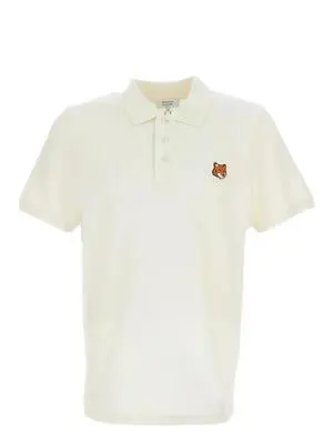 Maison Kitsuné Fox-embroidered Polo Shirt - Neutrals