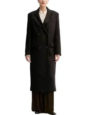 SESSUN Nara Double-breasted Coat - Brown