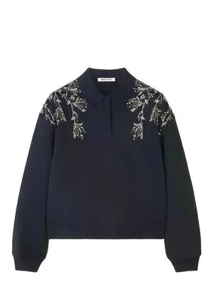 Ports 1961 Embellished Polo Top - Blue