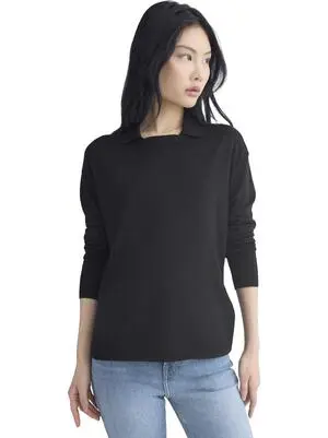 Everlane Oversized Polo Sweater - Black