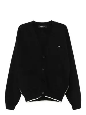 SONGZIO Panther-embroidered Cardigan - Black