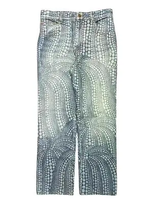 LOUIS VUITTON X Yayoi Kusama All-over Dots Wide-leg Jeans - Blue