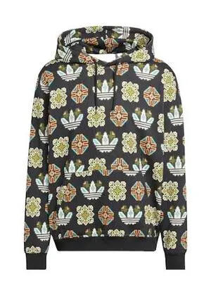 Adidas Tile Allover Print Loose Hoodie - Black