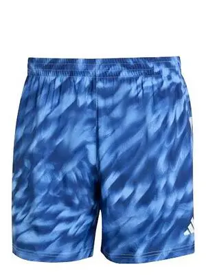 Adidas Allover Print Running Shorts - Blue Fusion Dark Blue