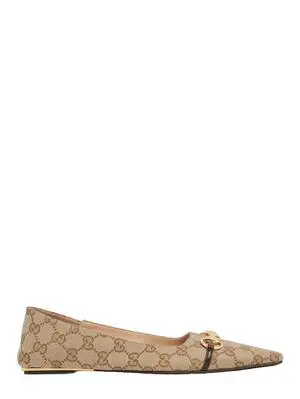 GUCCI Vittoria GG Canvas Ballerinas
