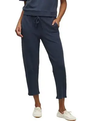 Barefoot Dreams Brushed Fleece Seamed Ankle Pants - Indigo