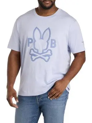 Psycho Bunny Big & Tall Chris Graphic Tee - Zen Blue