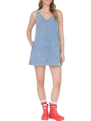 BLU PEPPER Sleeveless Denim Mini Dress