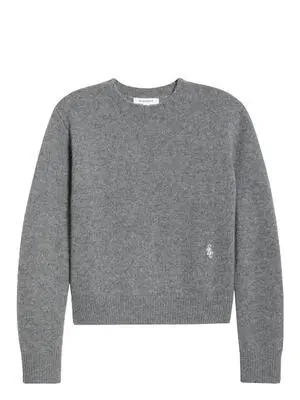 SPORTY & RICH Sporty & Rich Embroidered Logo Cashmere And Wool Sweater
