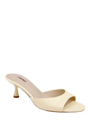 L'Agence Arleen Leather Slide Sandal - Lemon Leather