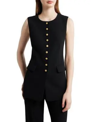 Kobi Halperin Button Detailed Knit Vest - Black