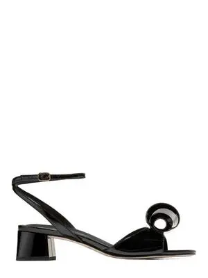 Cole Haan Florette Block Heel Sandals - Black Patent