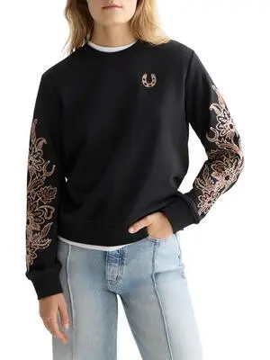 Scotch & Soda Embroidered Graphic Sweatshirt - Meteorite