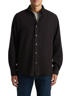 MAVI One Pocket Button Down Shirt - Black Bean