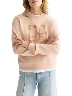 Scotch & Soda Cotton Graphic Sweatshirt - Rose Dust