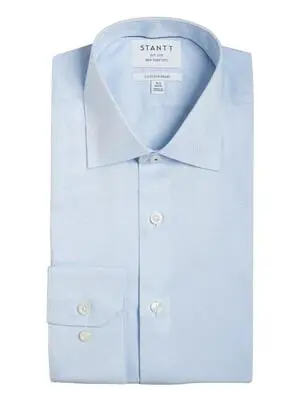 STANTT Contemporary Fit Wrinkle Resistant Cotton Dobby Dress Shirt
