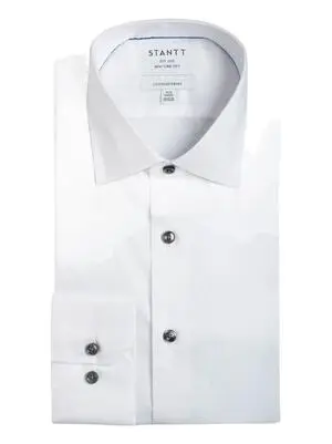 STANTT Contemporary Fit Wrinkle Resistant Cotton Twill Dress Shirt