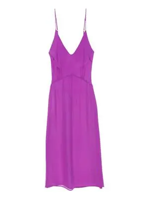 Araks Cadel Fitted Silk Slip Dress - Purple
