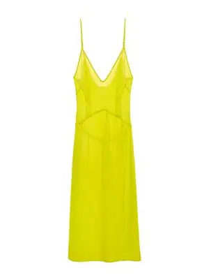 Araks Cadel Washed Silk Georgette Slip - Yellow