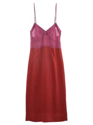 Araks Ingrid Silk Slip Dress - Red
