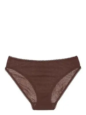 Araks Isabella Crochet-Trim Panty Brown