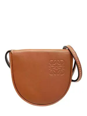 Loewe Mini Soft Calfskin Heel Pouch Crossbody Bag - Brown