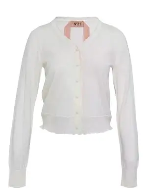 N°21 V-neck Cardigan - White