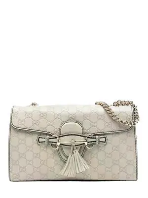 Gucci 2016-2025 Medium Sissima Emily Shoulder Bag - White