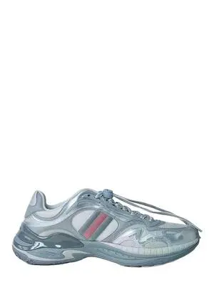 Gucci Mesh Lace-up Sneakers - Silver