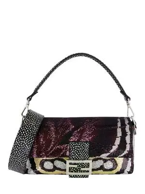 Fendi Baguette Sequinned Shoulder Bag - Black