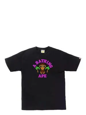 A BATHING APE Milo College Summer T-shirt - Black