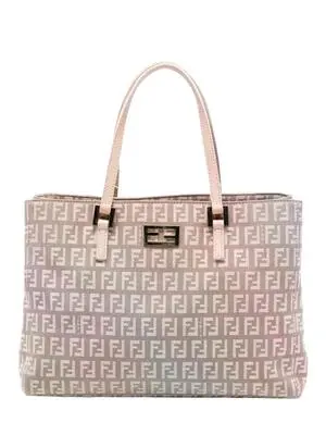 Fendi 2000-2010 Small Zucchino Canvas Tote Bag - Pink