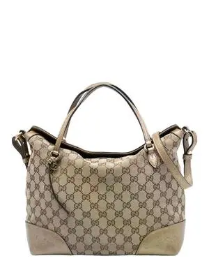 Gucci Gg Canvas Bree Satchel - Brown