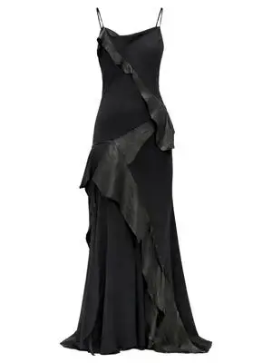 ANN DEMEULEMEESTER Cady Ruffled Maxi Dress - Black
