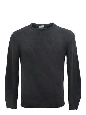 Saint Laurent Knitted Crew-neck Sweater - Black
