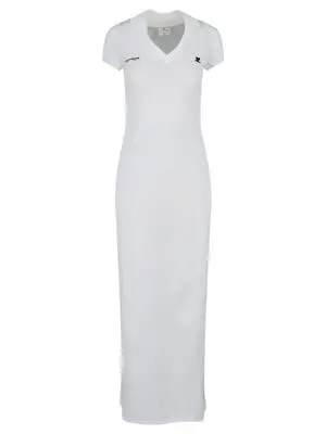 COURREGES Maxi Polo Dress - White