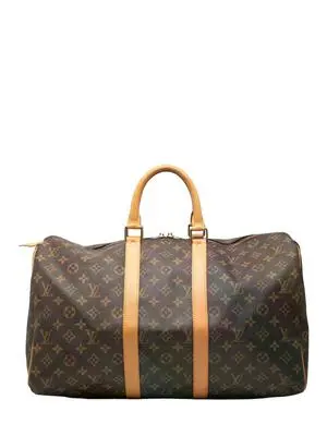 LOUIS VUITTON 1996 Monogram Keepall 45 Travel Bag - Brown