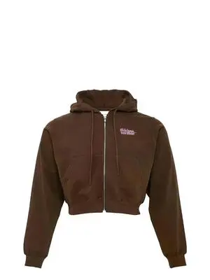THISISNEVERTHAT Logo Zip-up Hoodie - Brown