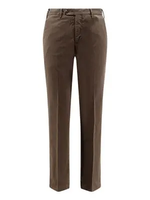 PT TORINO Master Fit Stretch Cotton Trousers - Brown