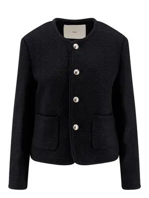 DUNST Bouclé Tweed Blazer - Black